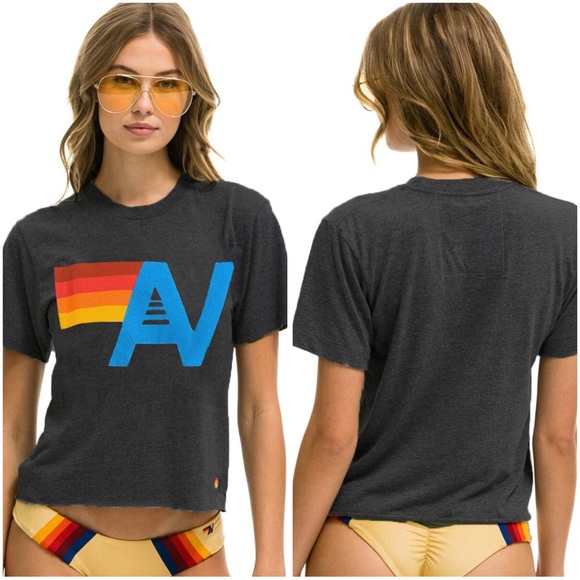 Aviator Nation | Tops | New Aviator Nation Logo Boyfriend Tee In ...